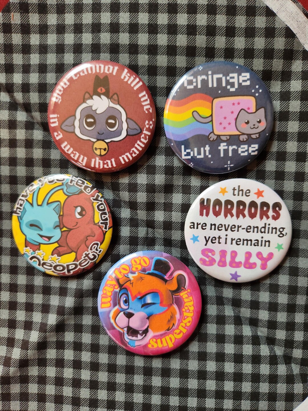 Meme / Assorted Fandom Large Pinback Buttons - Etsy UK