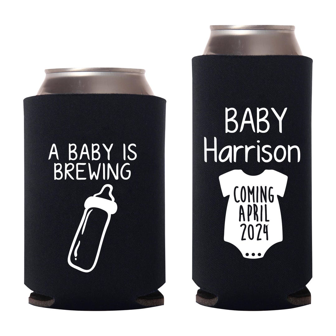Babyshower Can Coolers- Baby Shower Favor, Custom Baby Shower Favor Can ...