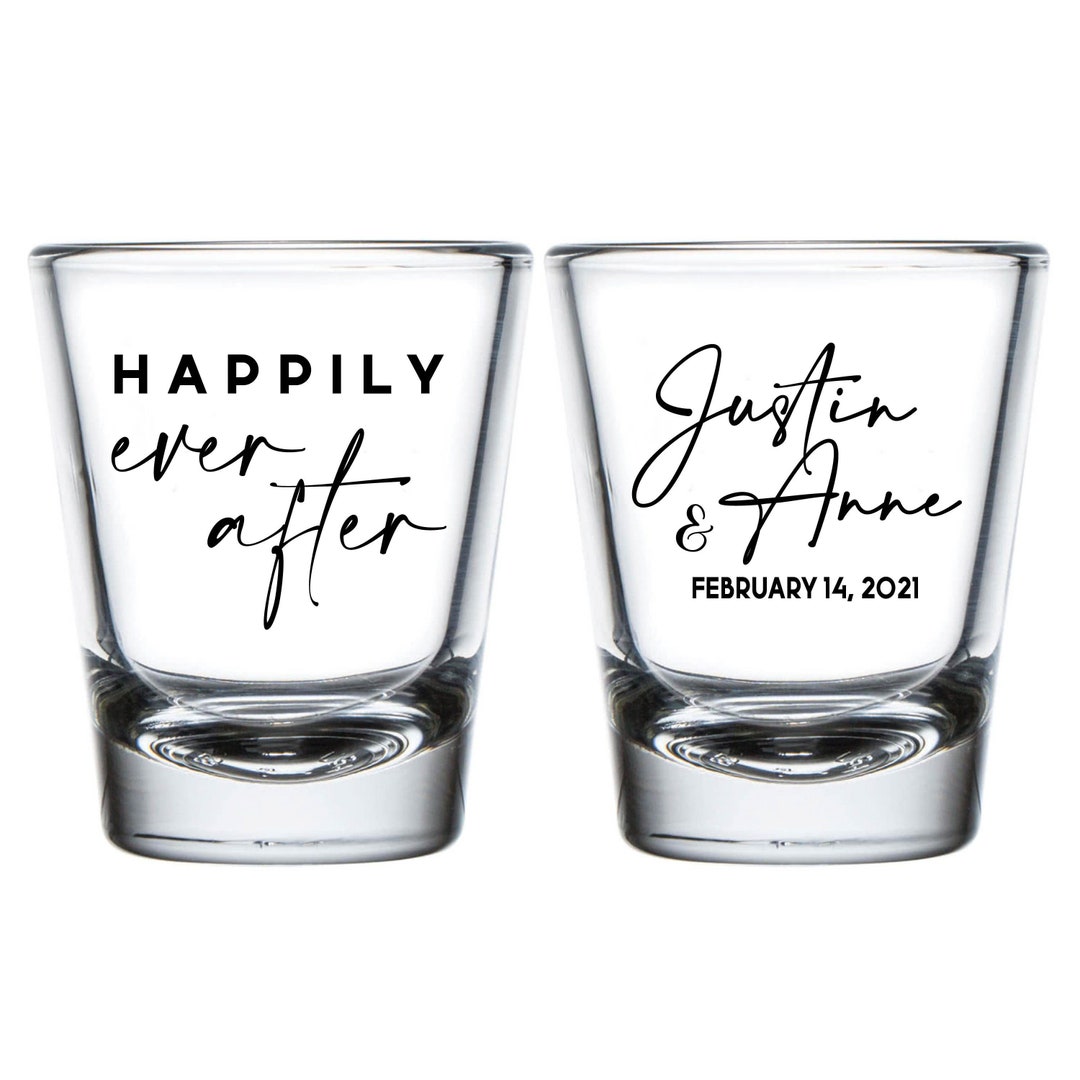 Personalized Wedding Shot Glass Favors, Wedding Shot Glass Favors ...