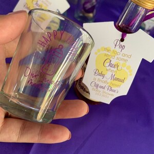 Personalized Baby Shower Shot Glasses, Custom Baby Shower Shot Glasses ...