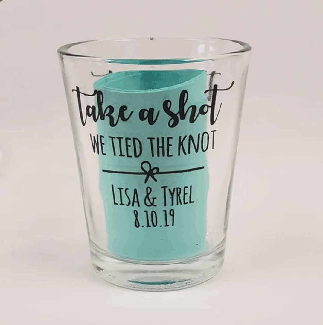 Shot Glasses Wedding Favors, Personalized Wedding Shot Glasses Favors ...