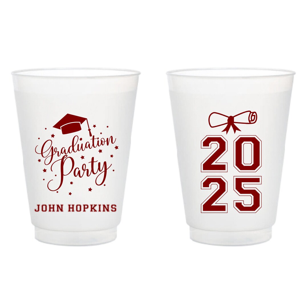 Custom Graduation Party Plastic Cup Favors, Custom Graduation Party ...