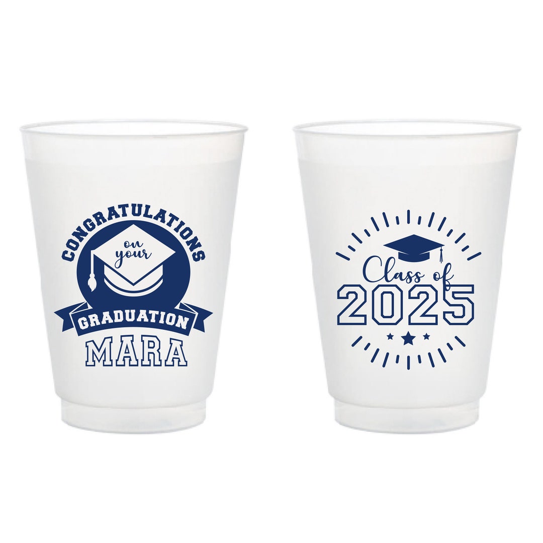 Congratulations on Your Graduation Customized Frosted Cups, Graduation ...