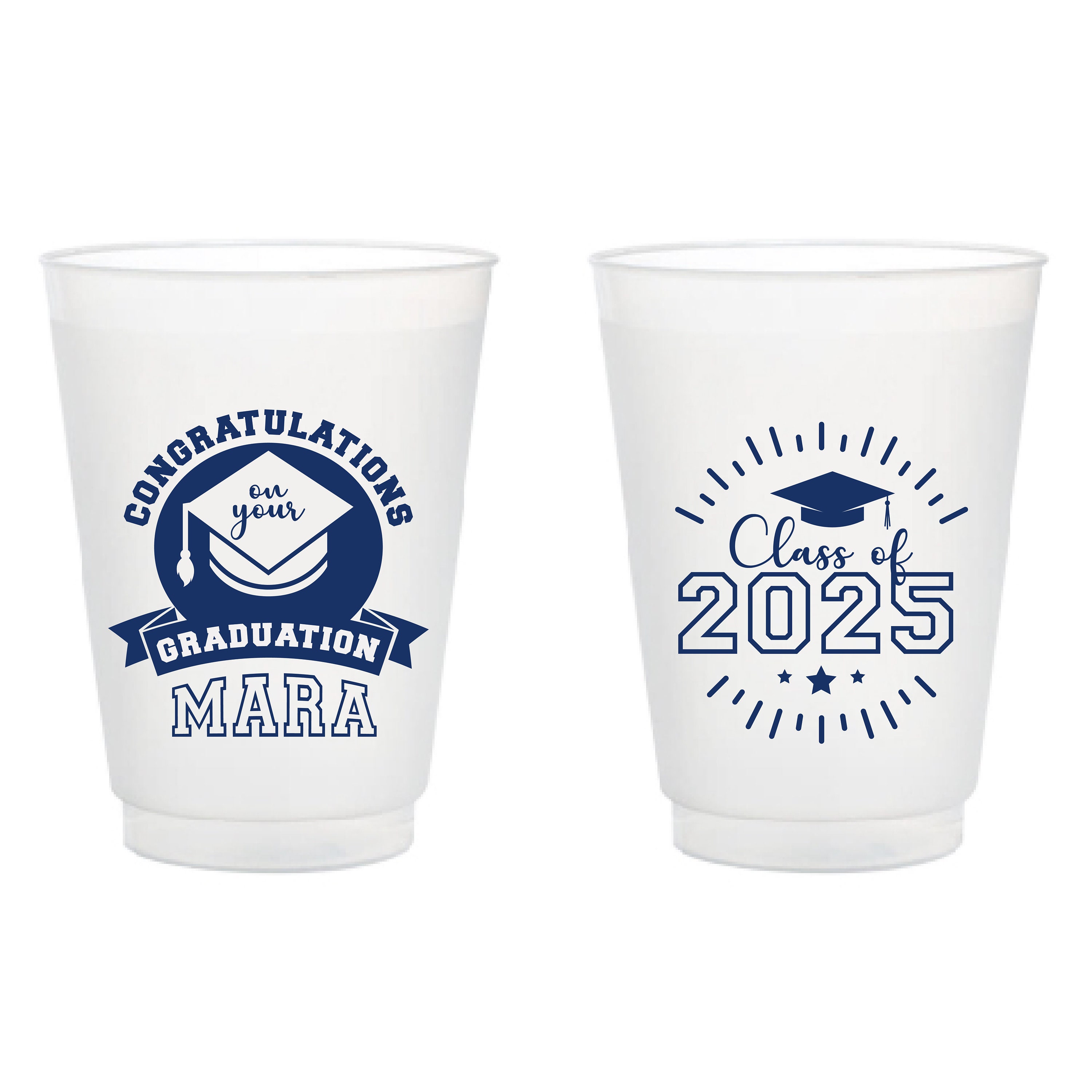 Congratulations on Your Graduation Customized Frosted Cups, Graduation ...