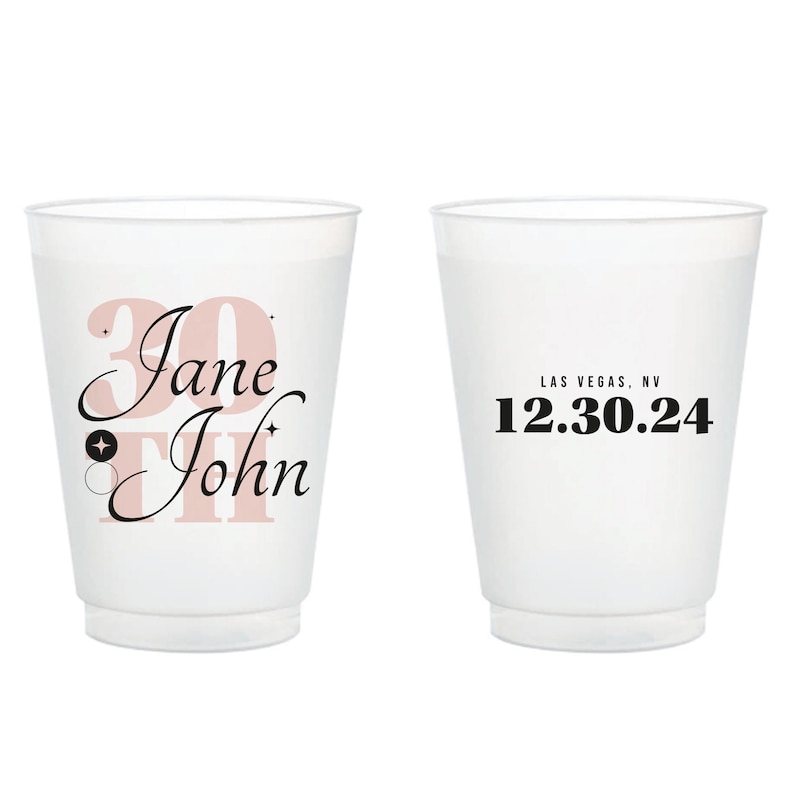 Personalized Plastic Cups - Etsy