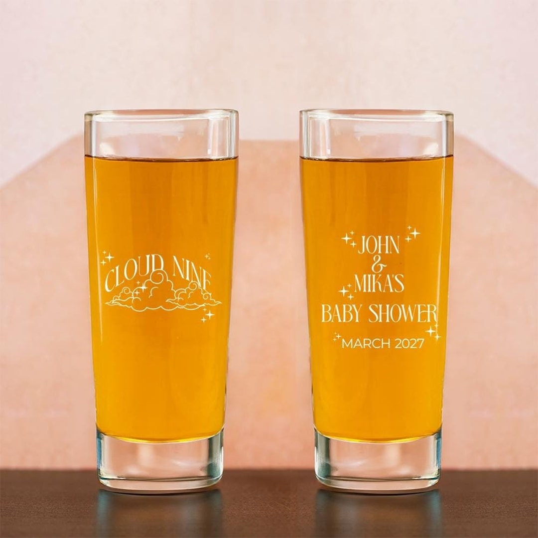 Personalized Cloud Nine Baby Shower Shooter Glass, Personalized Baby ...