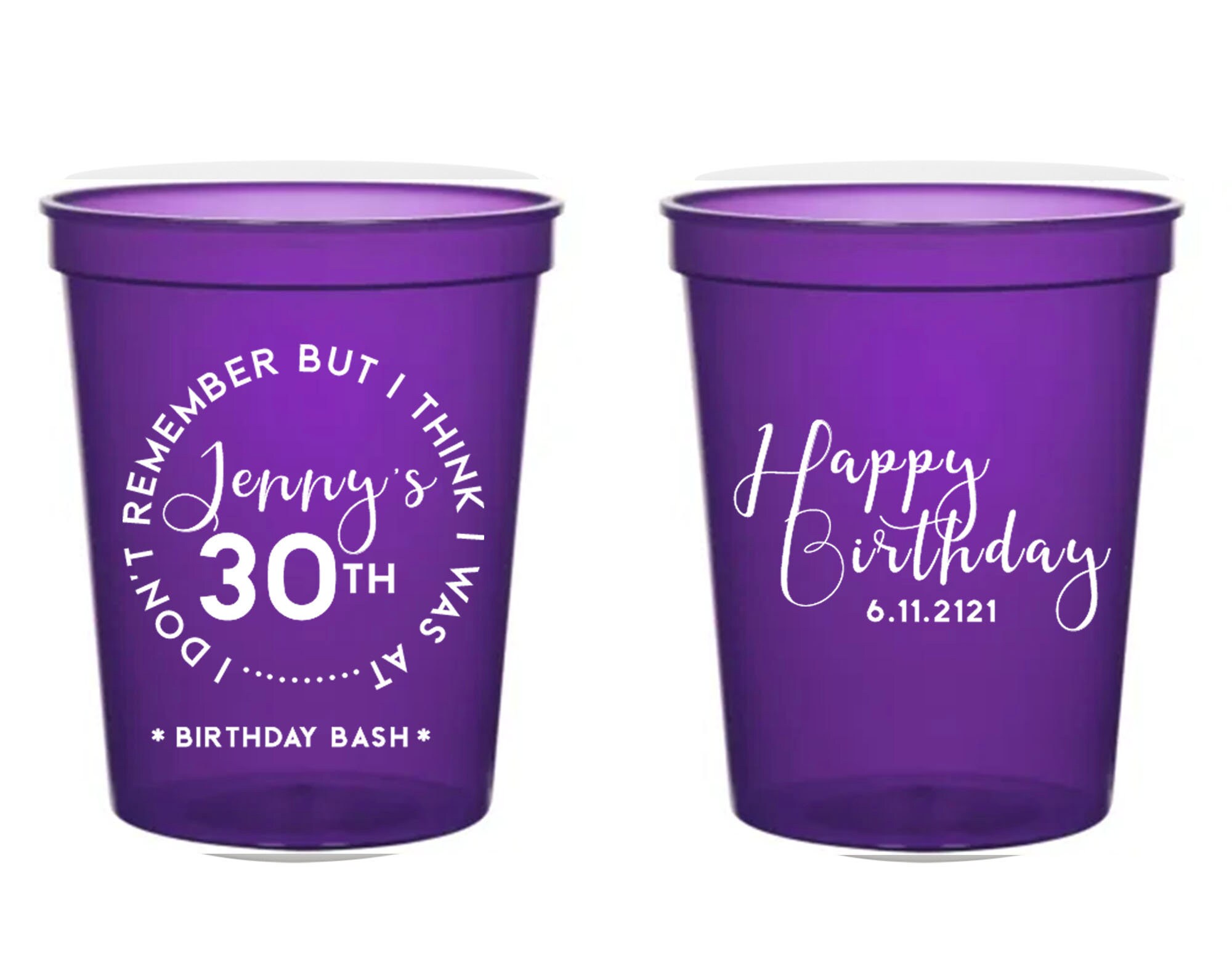 30th Birthday Bash Stadium Cups 30th Birthday Stadium Cups | Etsy
