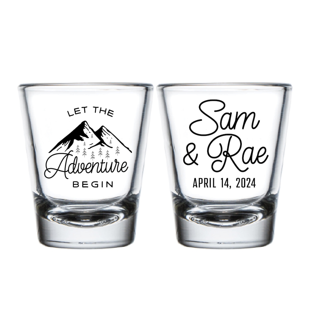 Personalized Wedding Shot Glasses, Custom Shot Glasses for Wedding ...