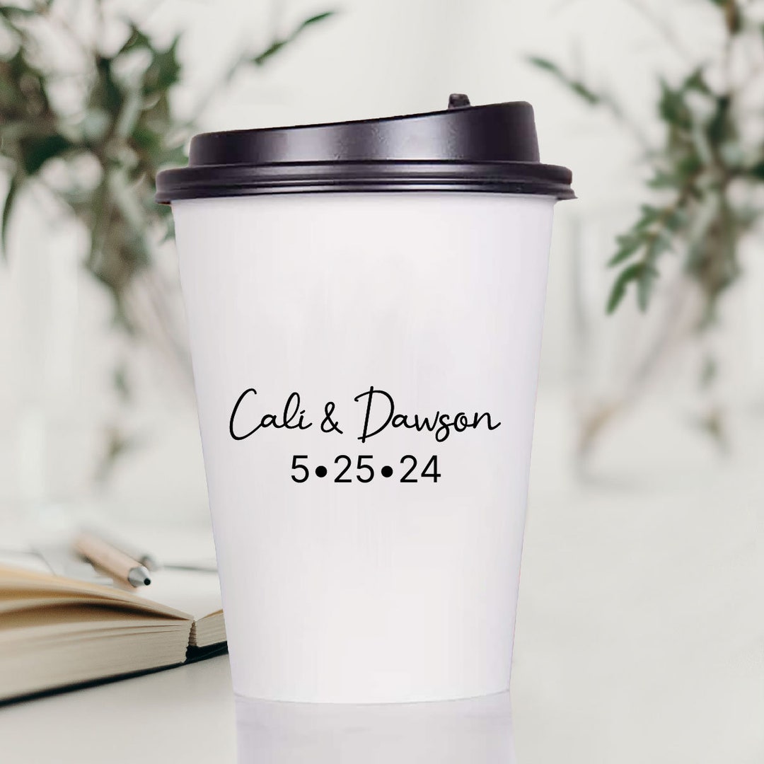 Personalized Wedding Coffee Cups, Custom Coffee Cups Wedding Favors ...