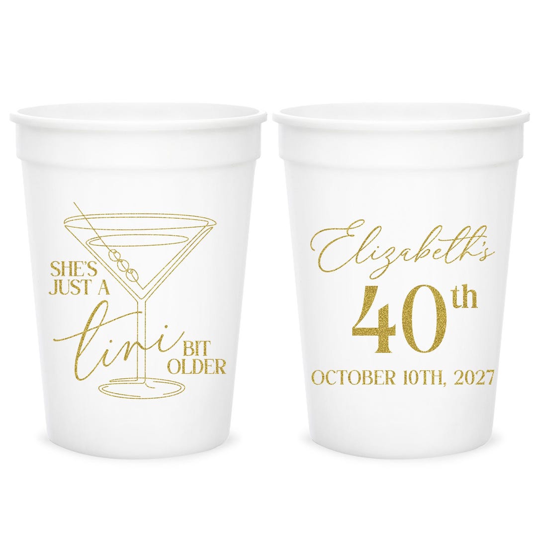 Personalized 40th Birthday Stadium Cups, 40th Birthday Stadium Cup ...