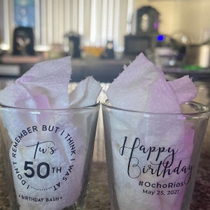 30th Birthday Bash Shot Glass, Custom 30th Birthday Shot Glasses ...