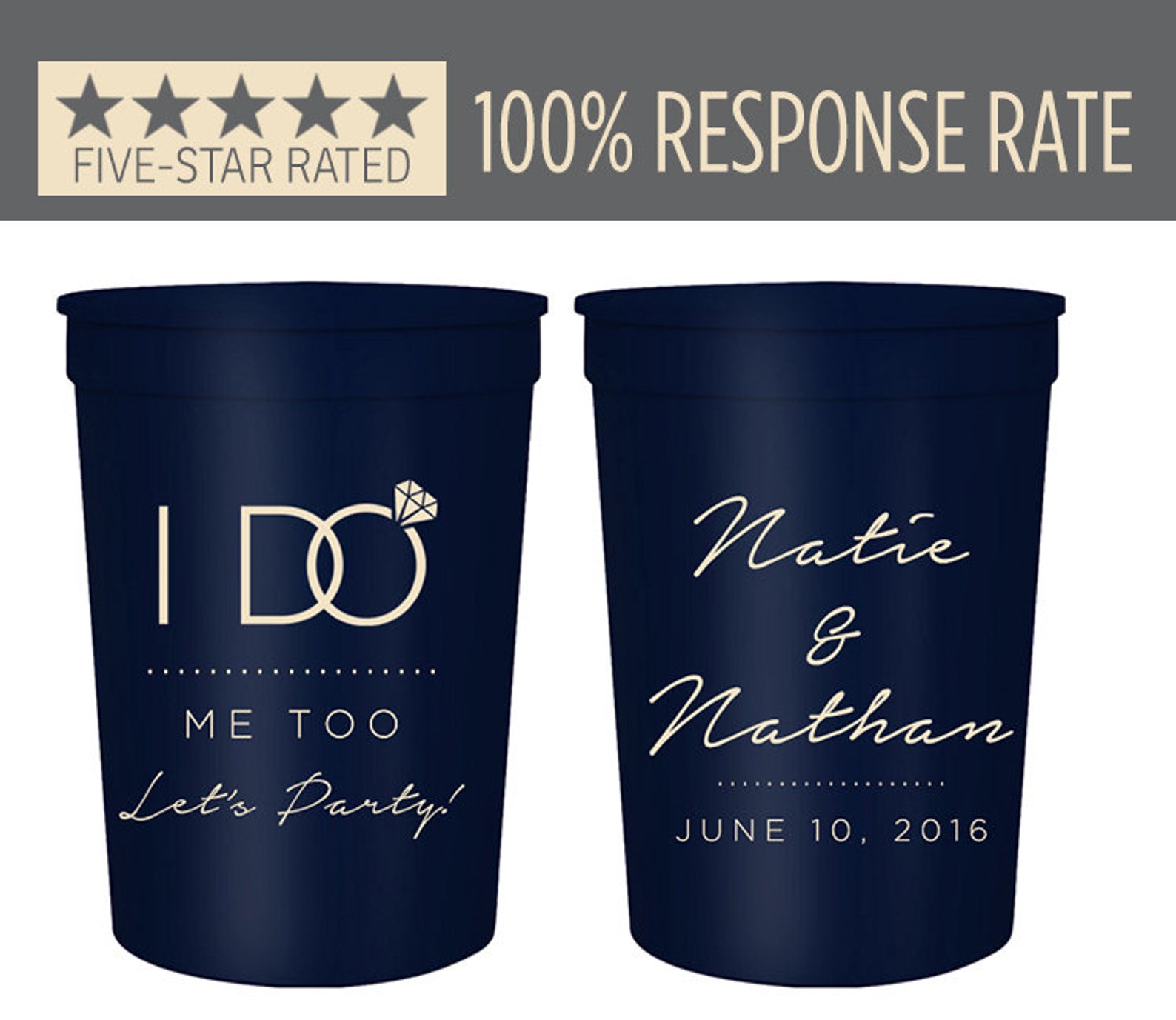 Customized Stadium Cups 16oz, Came for the I Do's & Stayed for Free ...