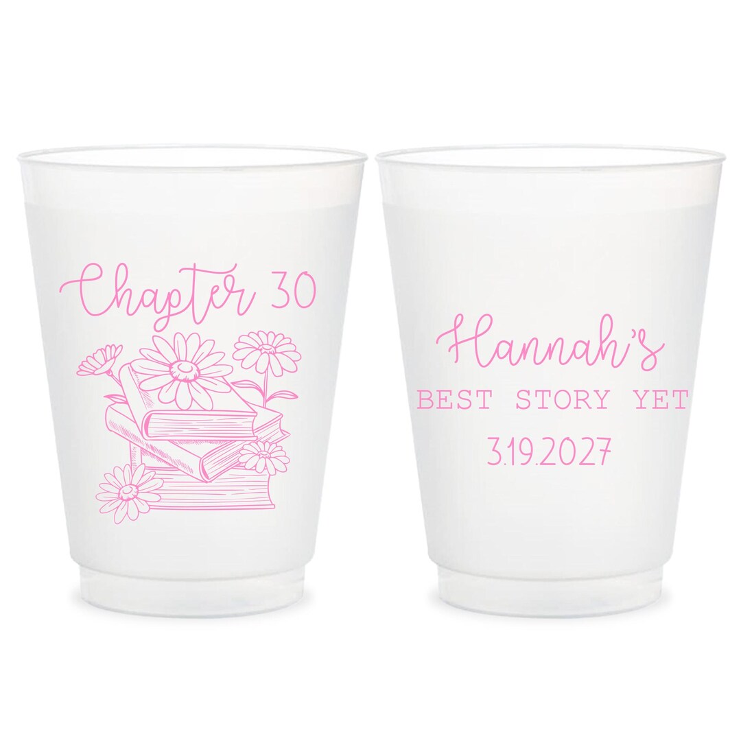 30th Birthday Frosted Cups, 30th Birthday Plastic Cups, 30th Birthday ...