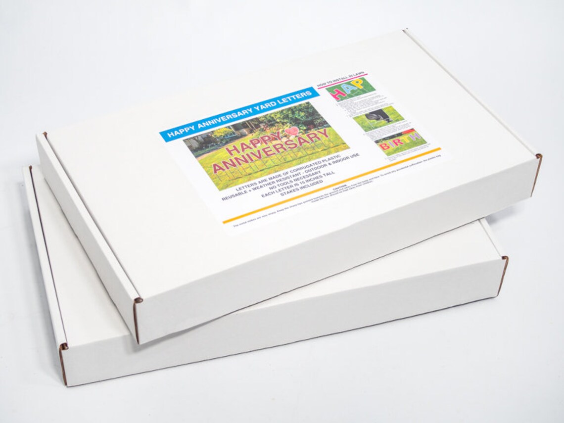 Happy Anniversary Yard Sign Happy Anniversary Lawn Letters - Etsy