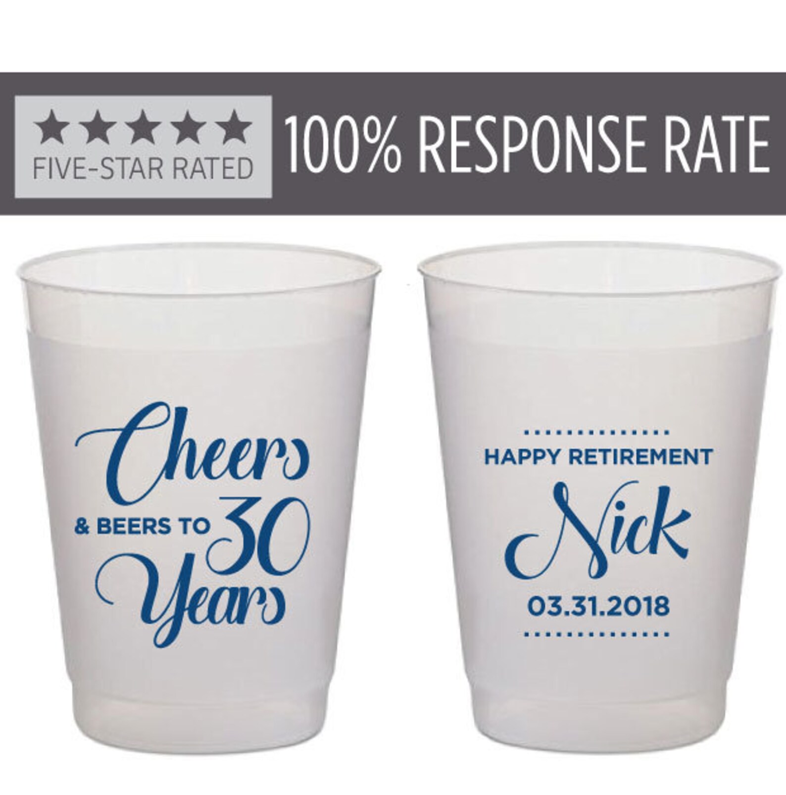 Retirement Party Frosted Cups Retirement Party Favor Beer - Etsy