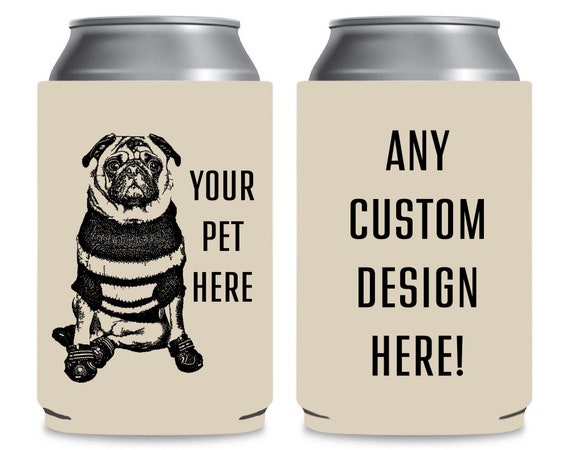 Custom Pet Can Coolers Custom Dog Can Coolers Personalized | Etsy