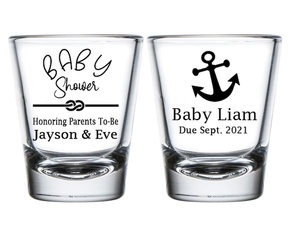 Anchor Baby Shower Shot Glasses Custom Baby Shower Shot - Etsy