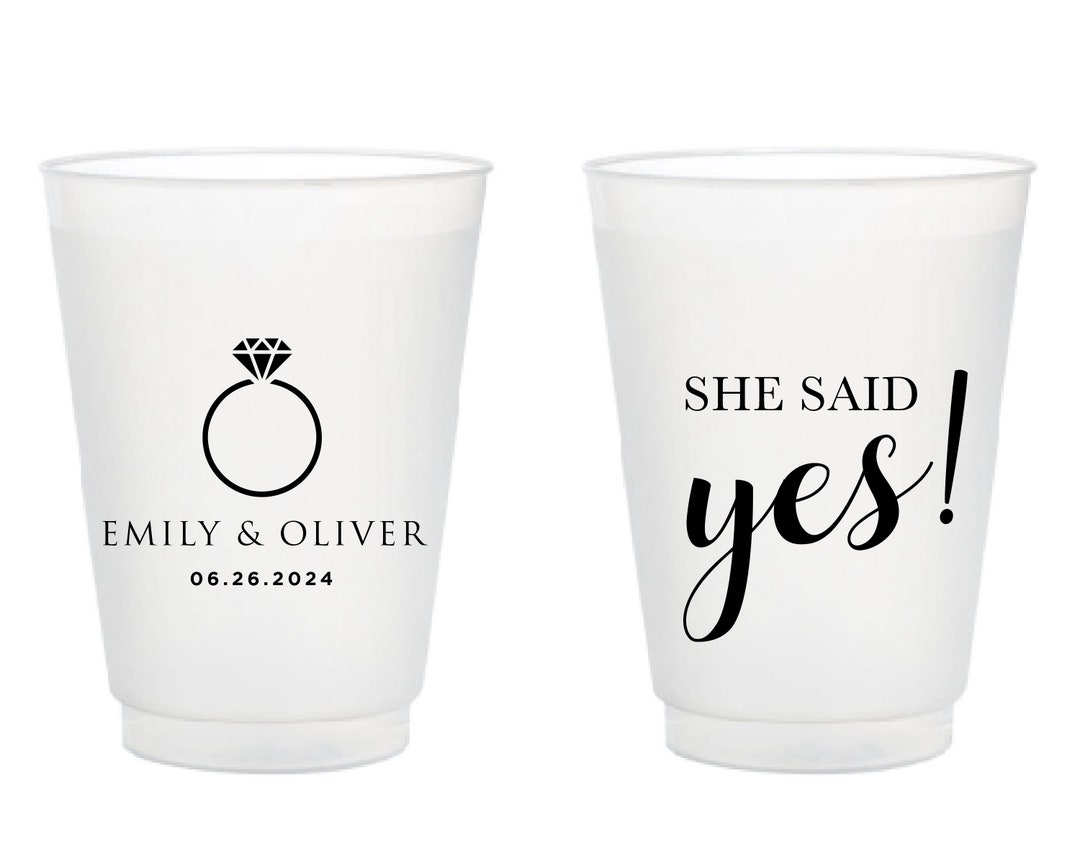 Personalized Frosted Cups, Wedding Frosted Cups, Wedding Plastic Cup ...