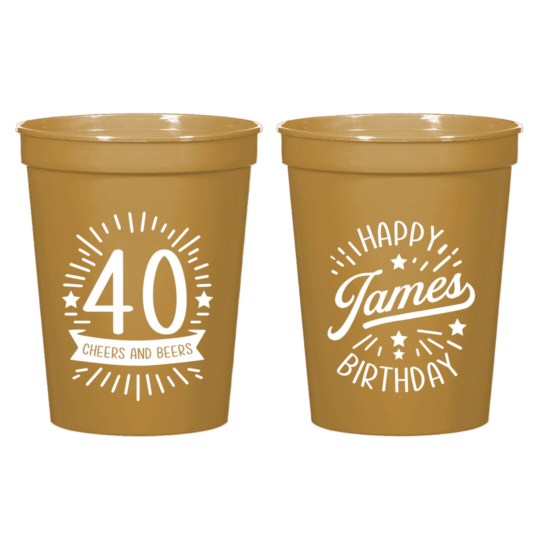 40th Birthday Stadium Cups, 40th Birthday Stadium Cup, Personalized ...