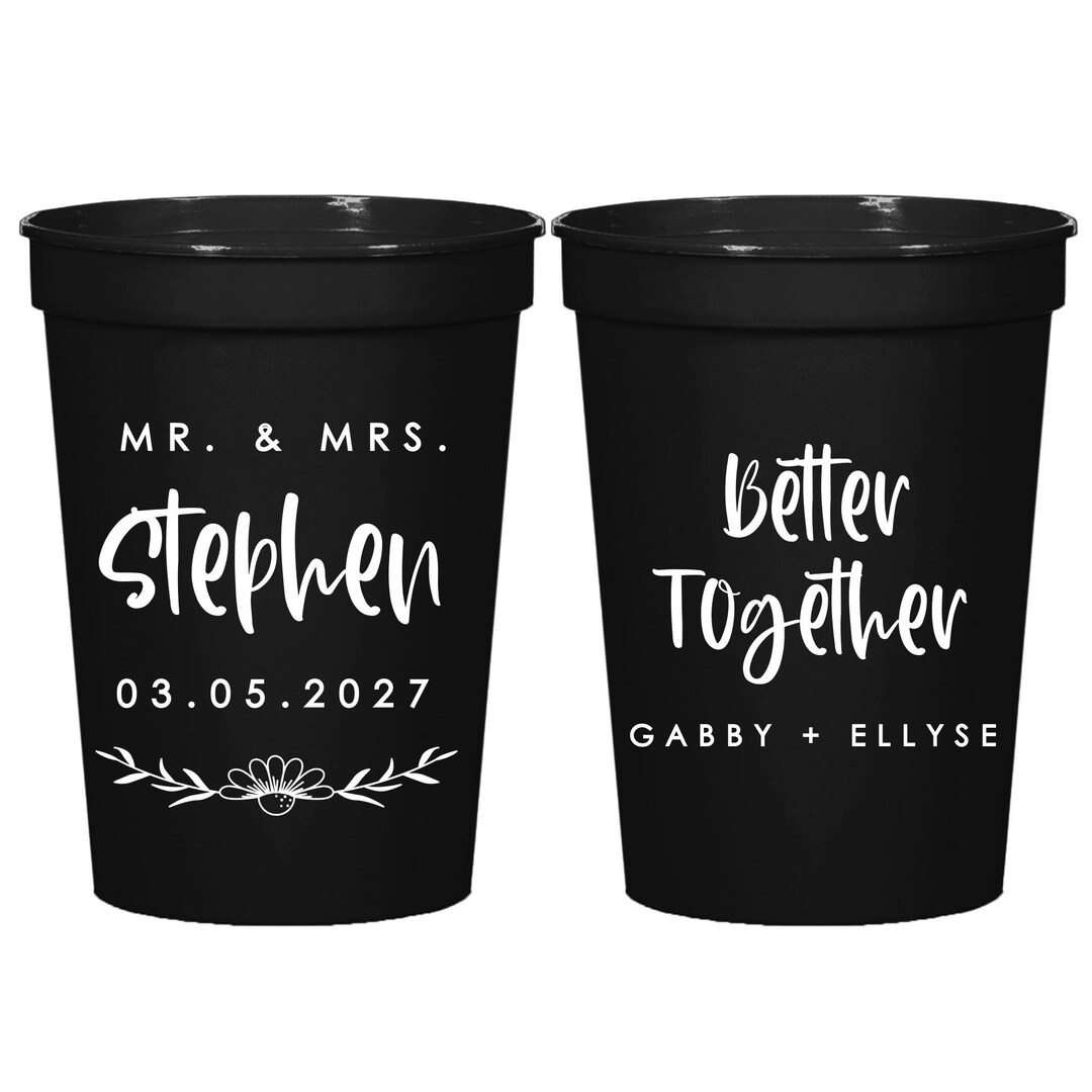 Personalized Go Better Together Stadium Cups Wedding Favors, Customized ...