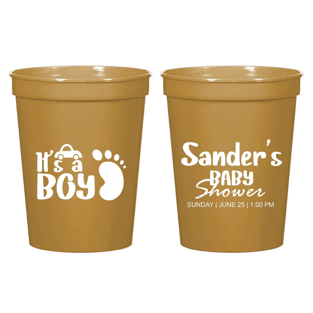 It's A Boy Baby Shower Stadium Cups, It's A Boy Baby Shower Plastic ...