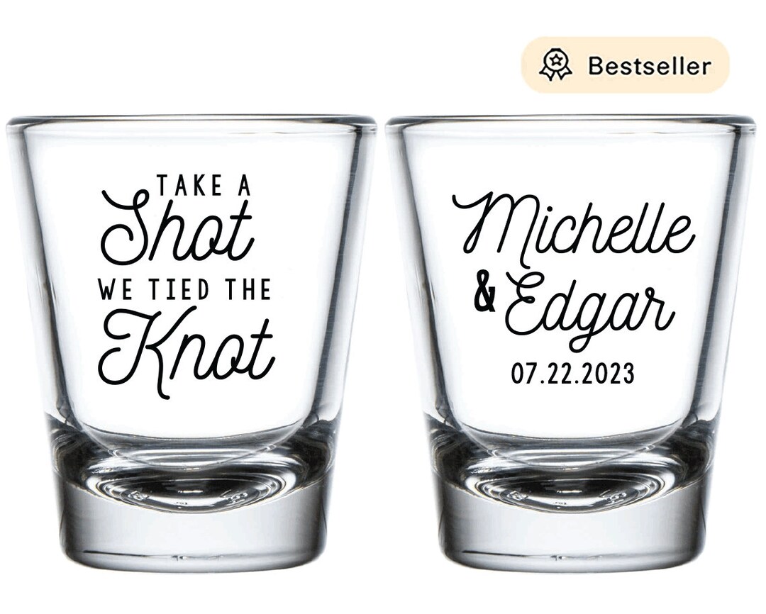 Wedding Favors, Wedding Shot Glasses, Custom Wedding Shot Glasses ...