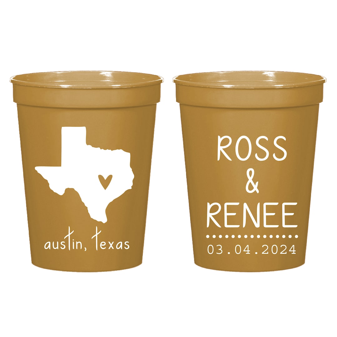 16oz Personalized Cups, Custom Wedding Cups, Wedding Cups, Party Cups ...