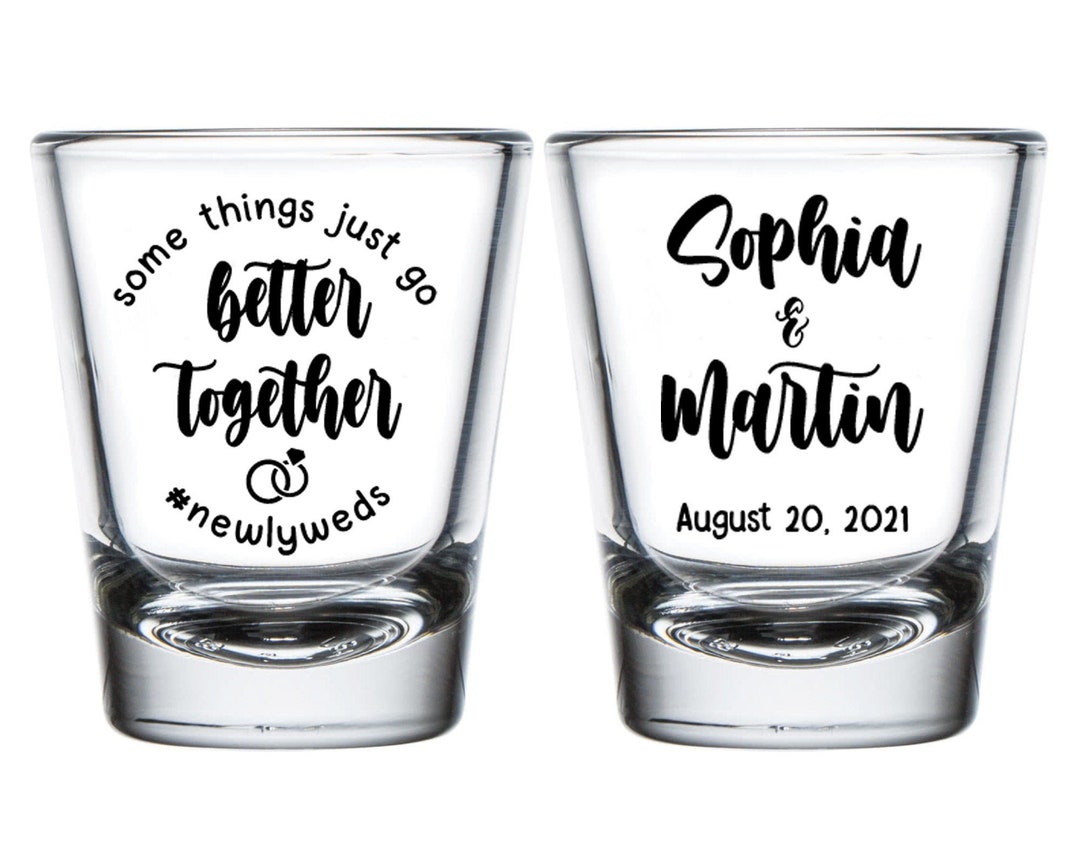 Personalized Wedding Shot Glasses, Custom Wedding Shot Glasses ...