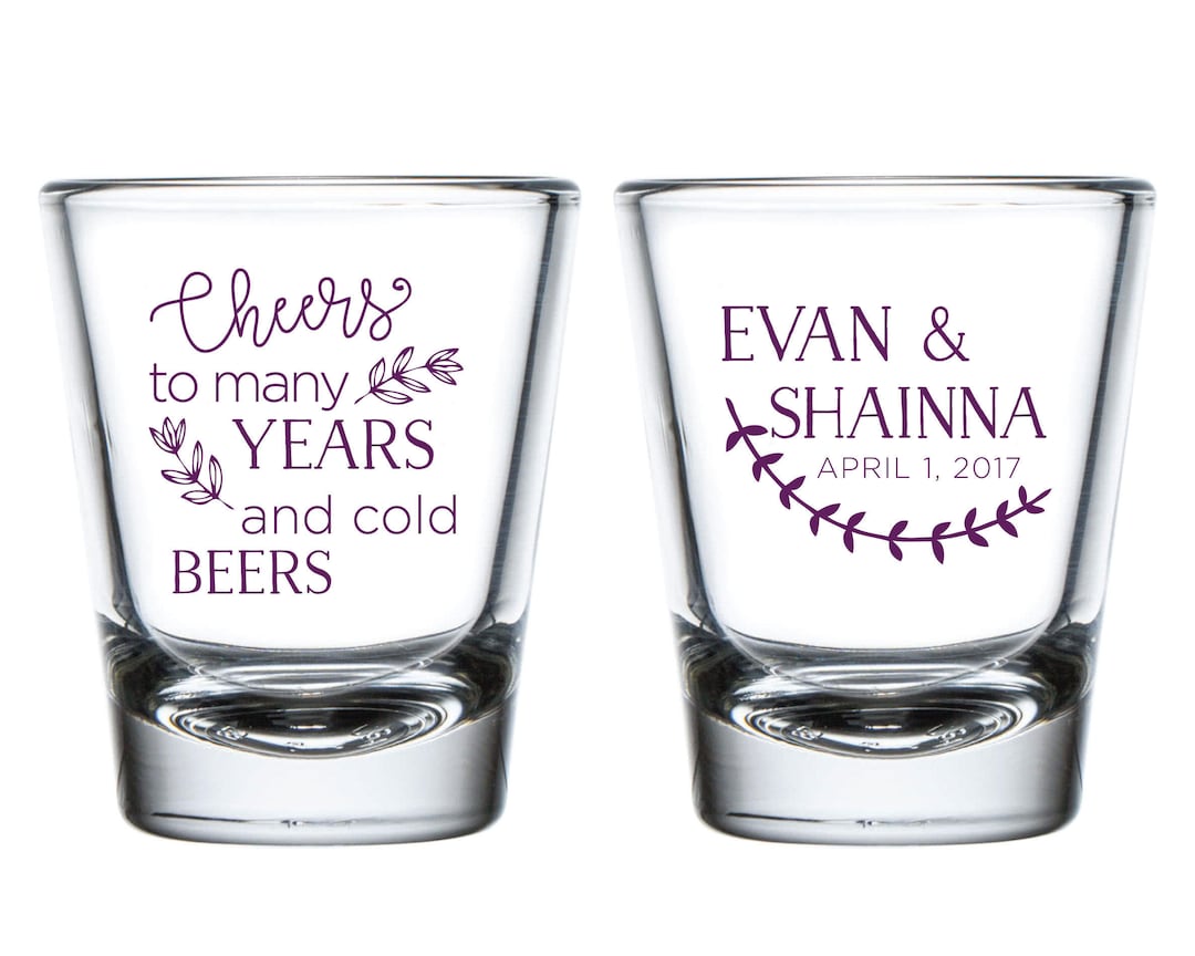 Personalized Wedding Favors Shot Glasses, Custom Shot Glass ...