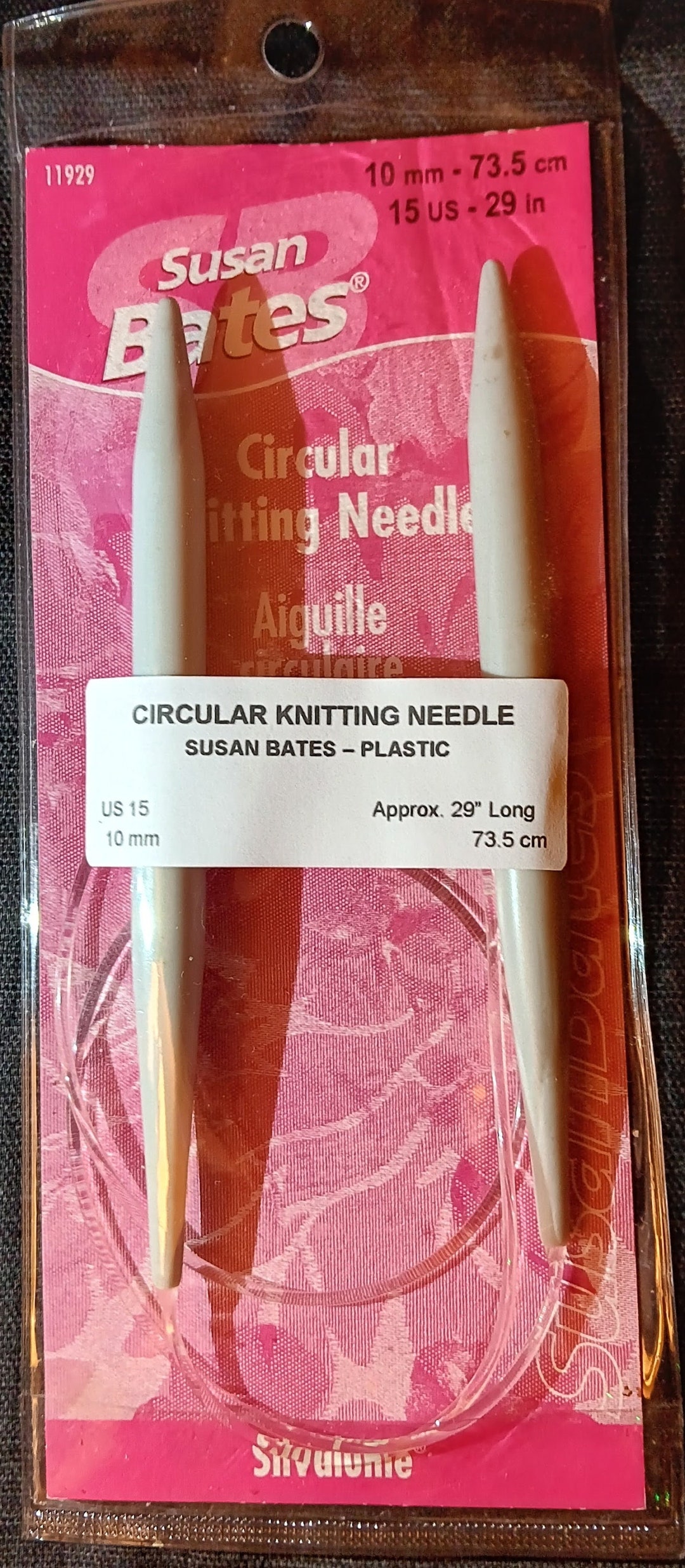 Circular Knitting Needles Susan Bates Brand Plastic Silvalume - Etsy