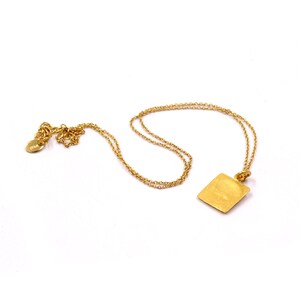 Pendant 22k Gold Embossed Stamping Pendant Solid Gold Chain Necklace We ...