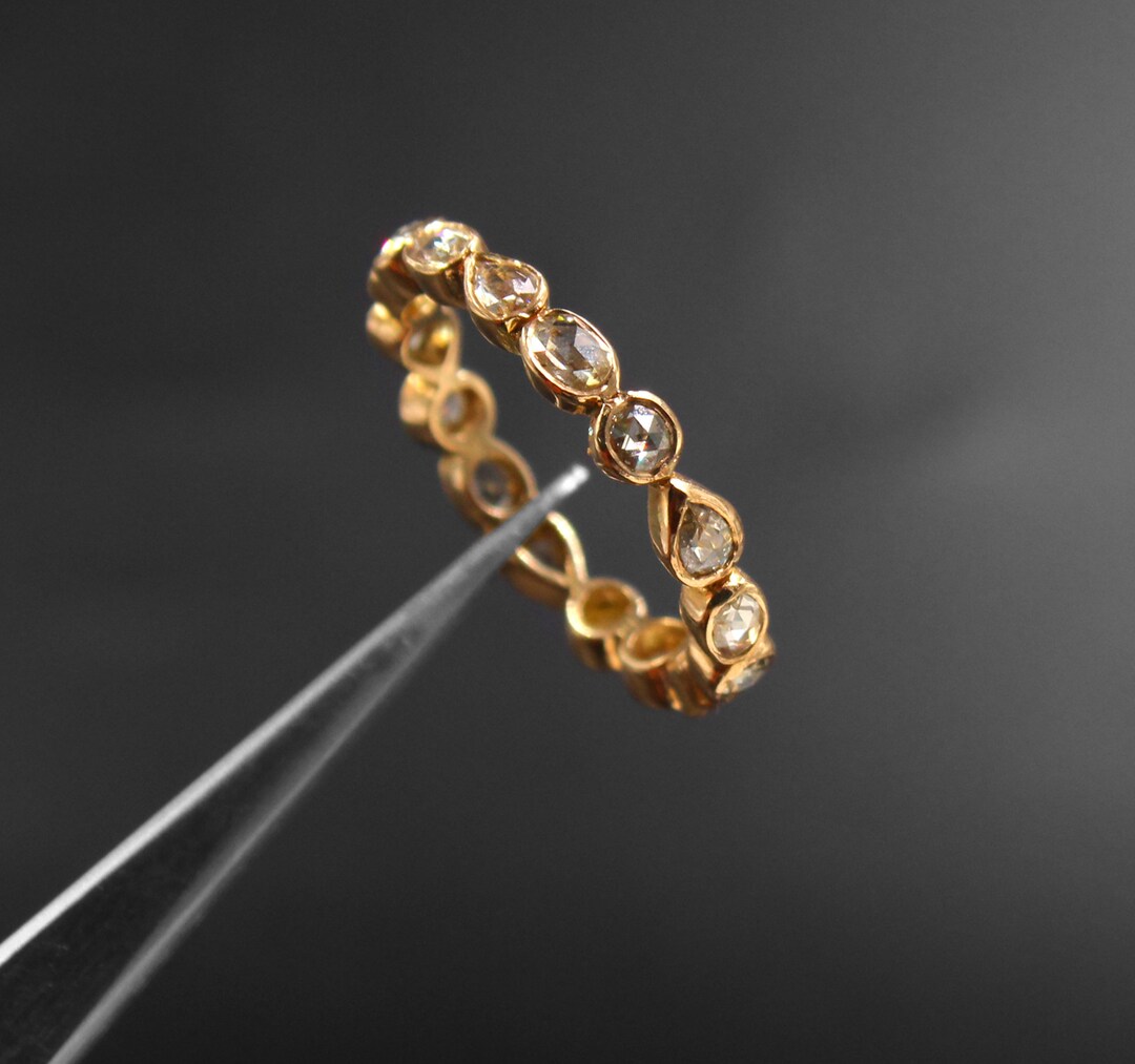 Reservied for Barbara Ring 14k Solid Gold With Real Diamond Stones ...