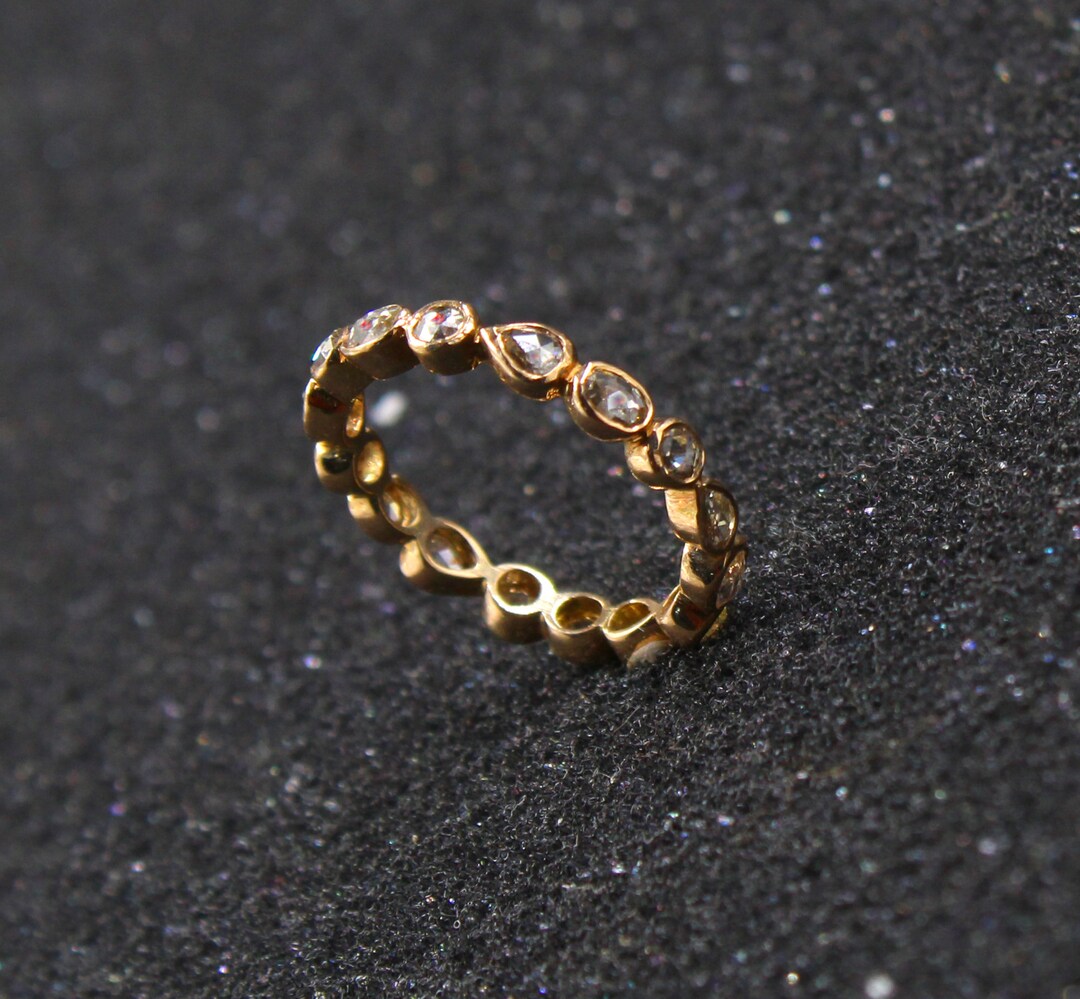 Reservied for Barbara Ring 14k Solid Gold With Real Diamond Stones ...