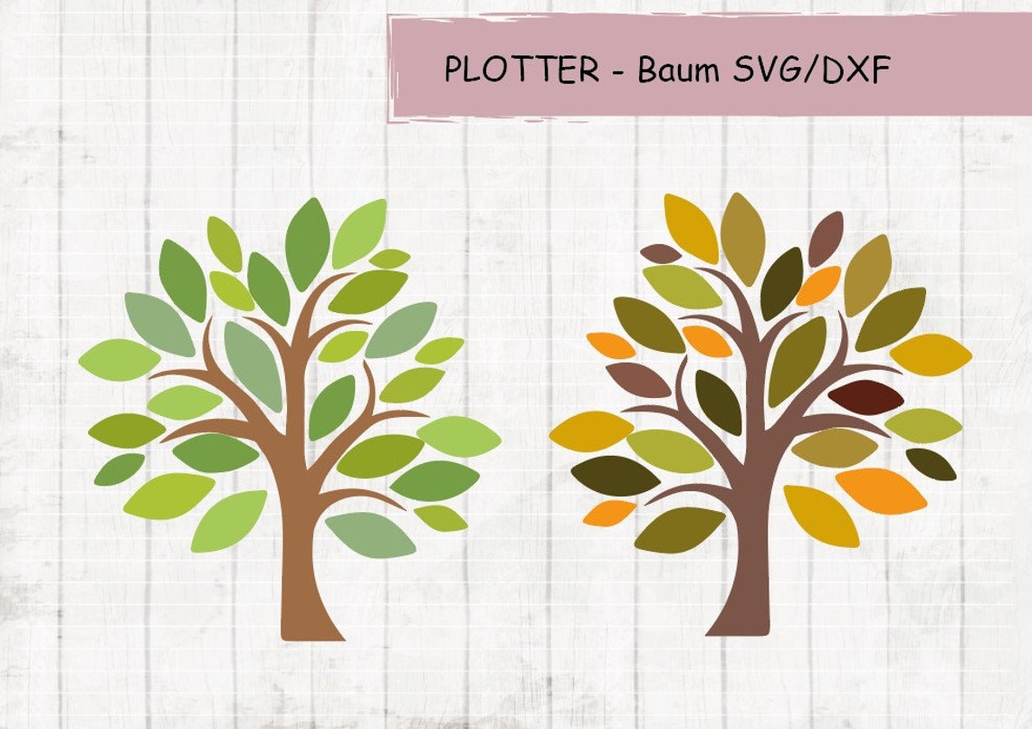 Plotterdatei Plottervorlage Baum SVG DXF - Etsy Canada