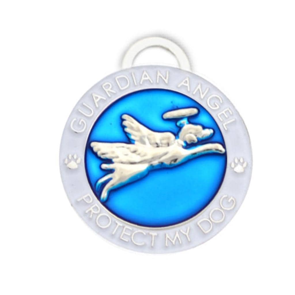 Guardian Angel Dog Pet ID Tag / Pet Charm in Pink or Blue - Etsy