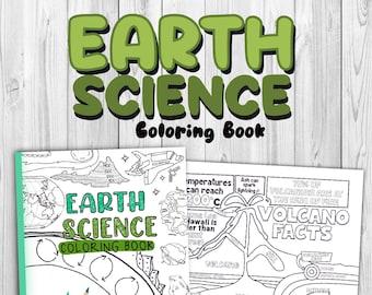 20 Nature Coloring Pages for Kids, Nature Art, Science Education, Earth ...