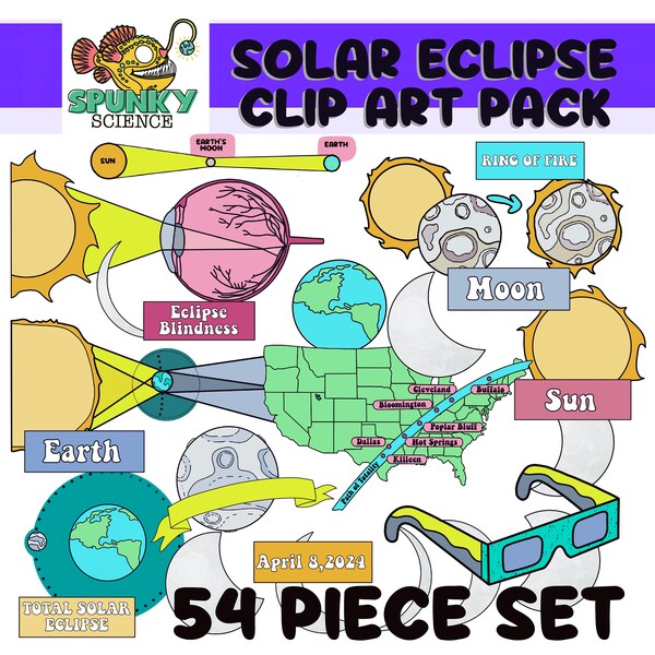Solar Eclipse Clip Art - Etsy