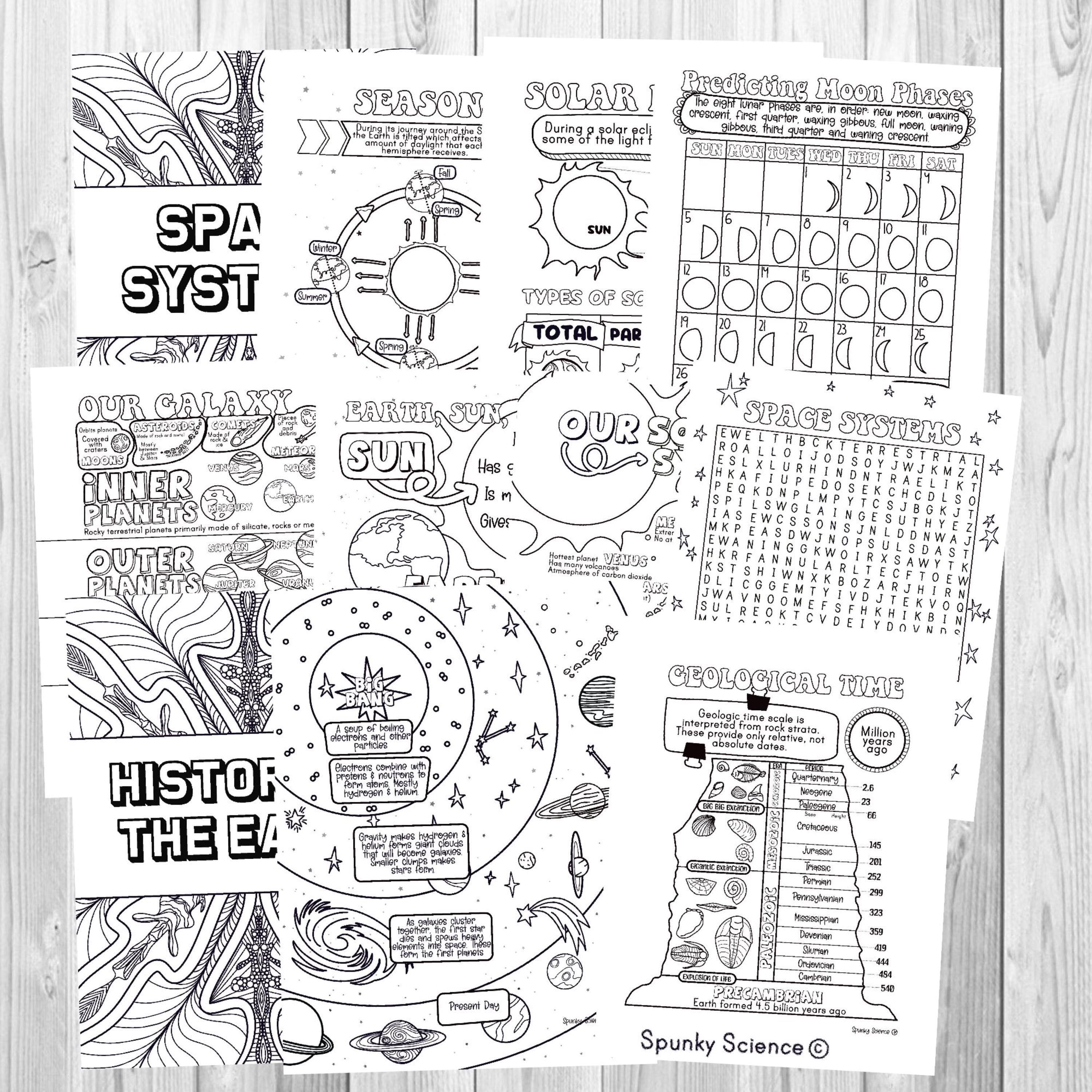 Earth and Space- NGSS Printable Coloring Book - Etsy