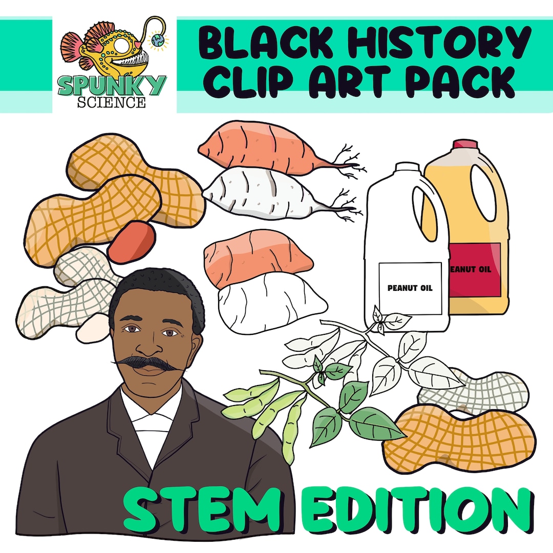 George Washington Carver Clip Art Set Black History Scientist - Etsy