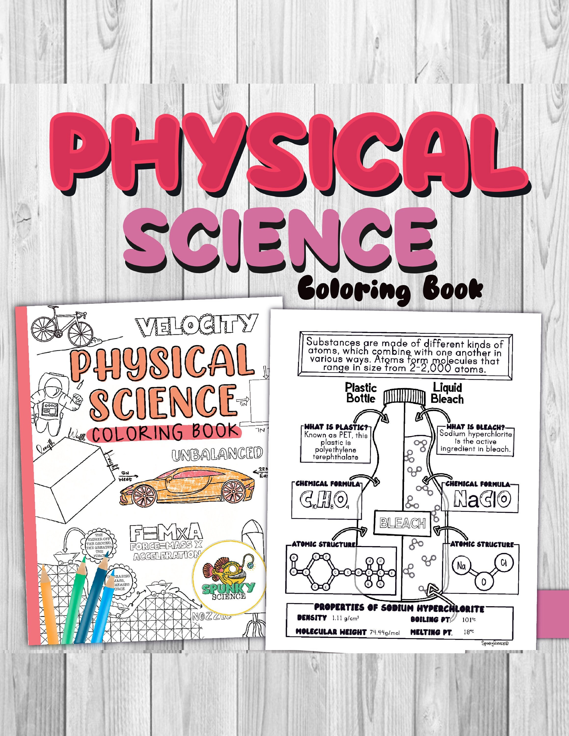 Physical Science Coloring Book - Etsy