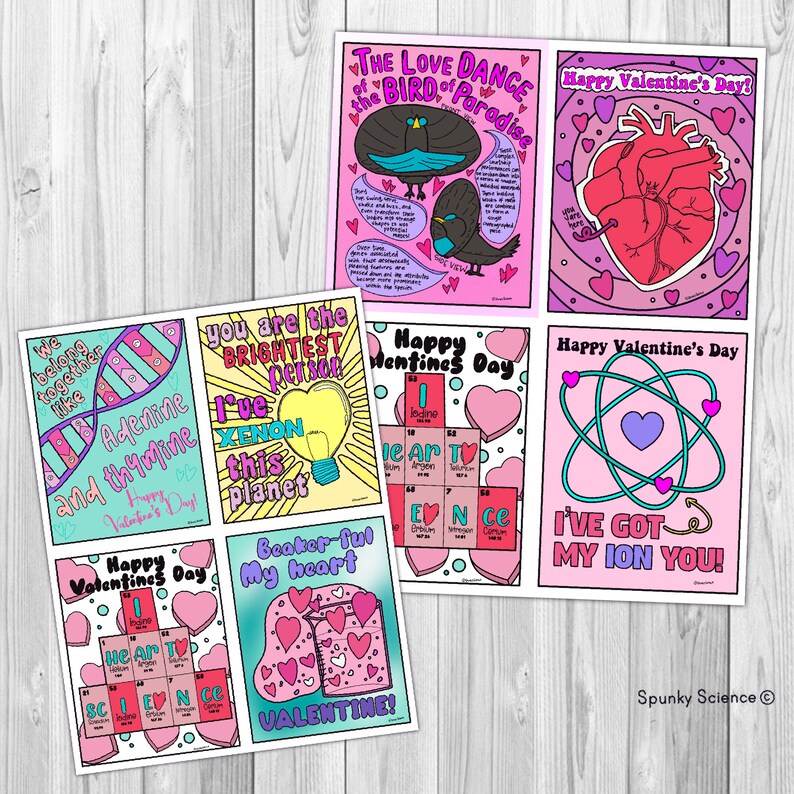 Valentine’s Day Cards- Science Themed - Etsy