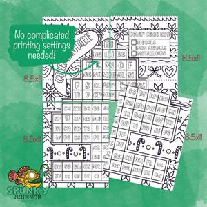 Chemistree Christmas Science Coloring and Poster Project Set - Etsy