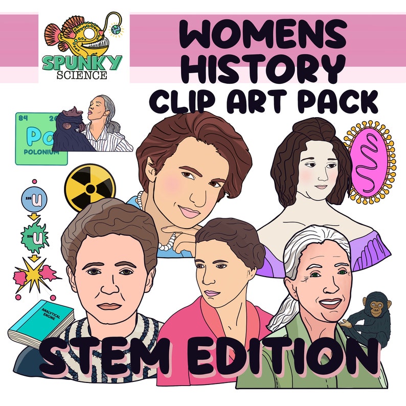 Women in STEM 84 Piece Clip Art Set - Etsy
