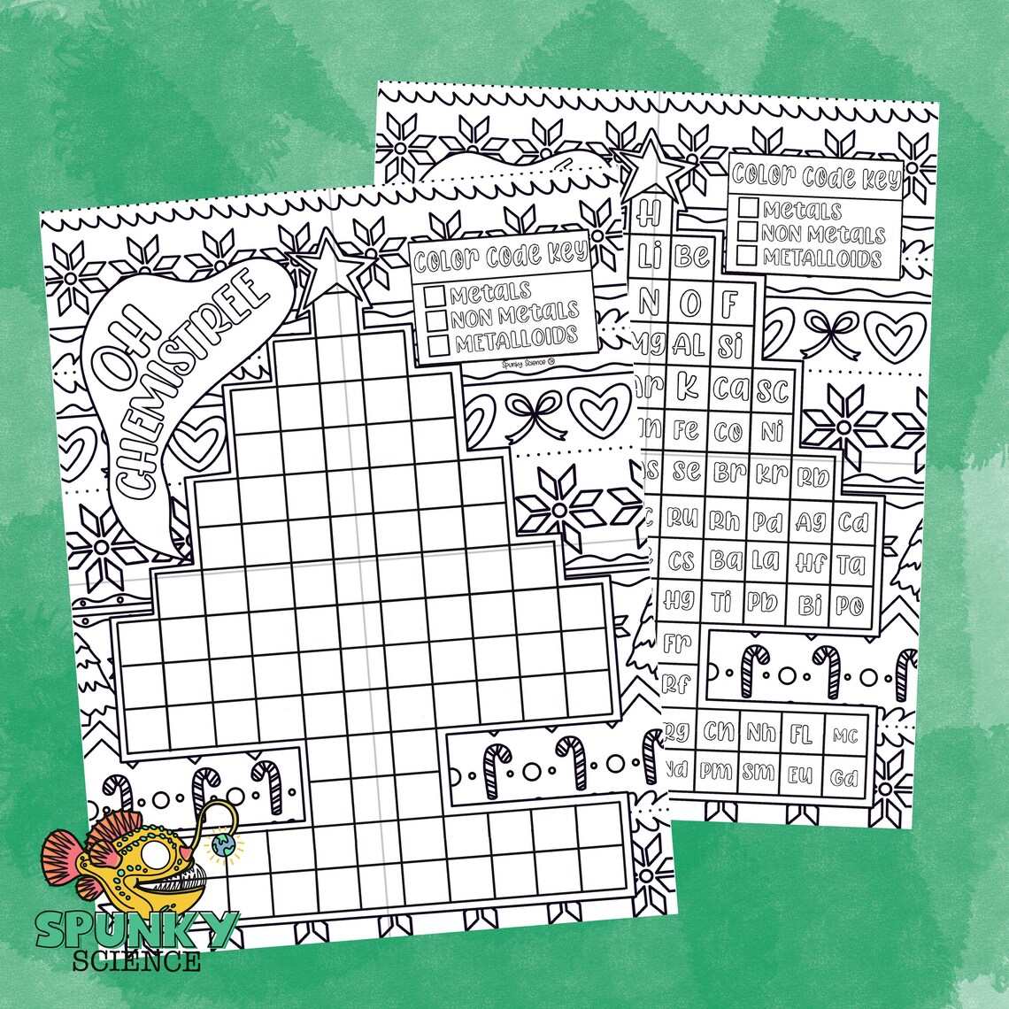 Chemistree Christmas Science Coloring and Poster Project Set - Etsy