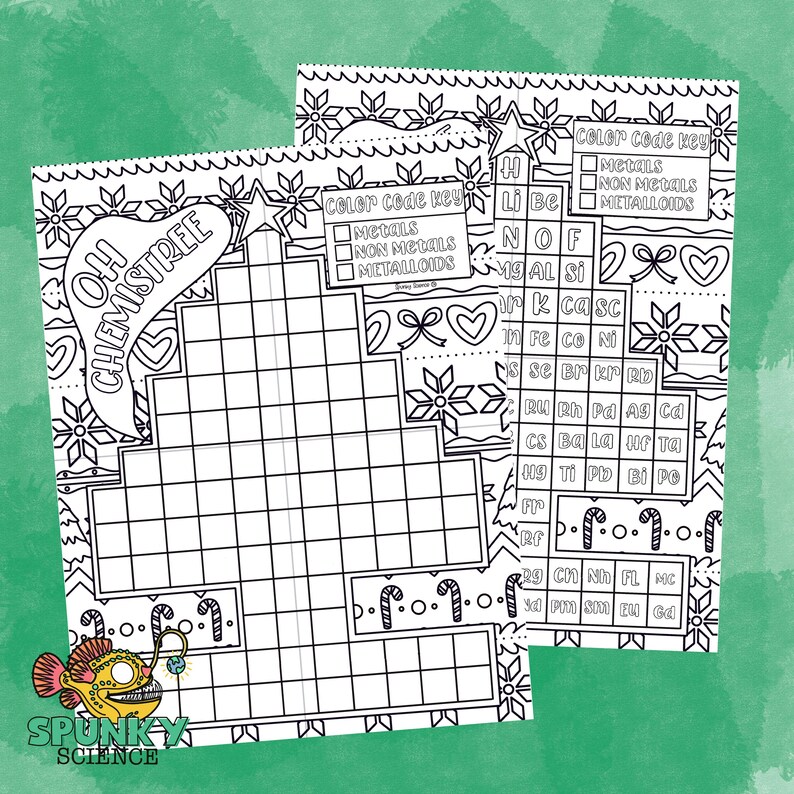 Chemistree Christmas Science Coloring and Poster Project Set - Etsy