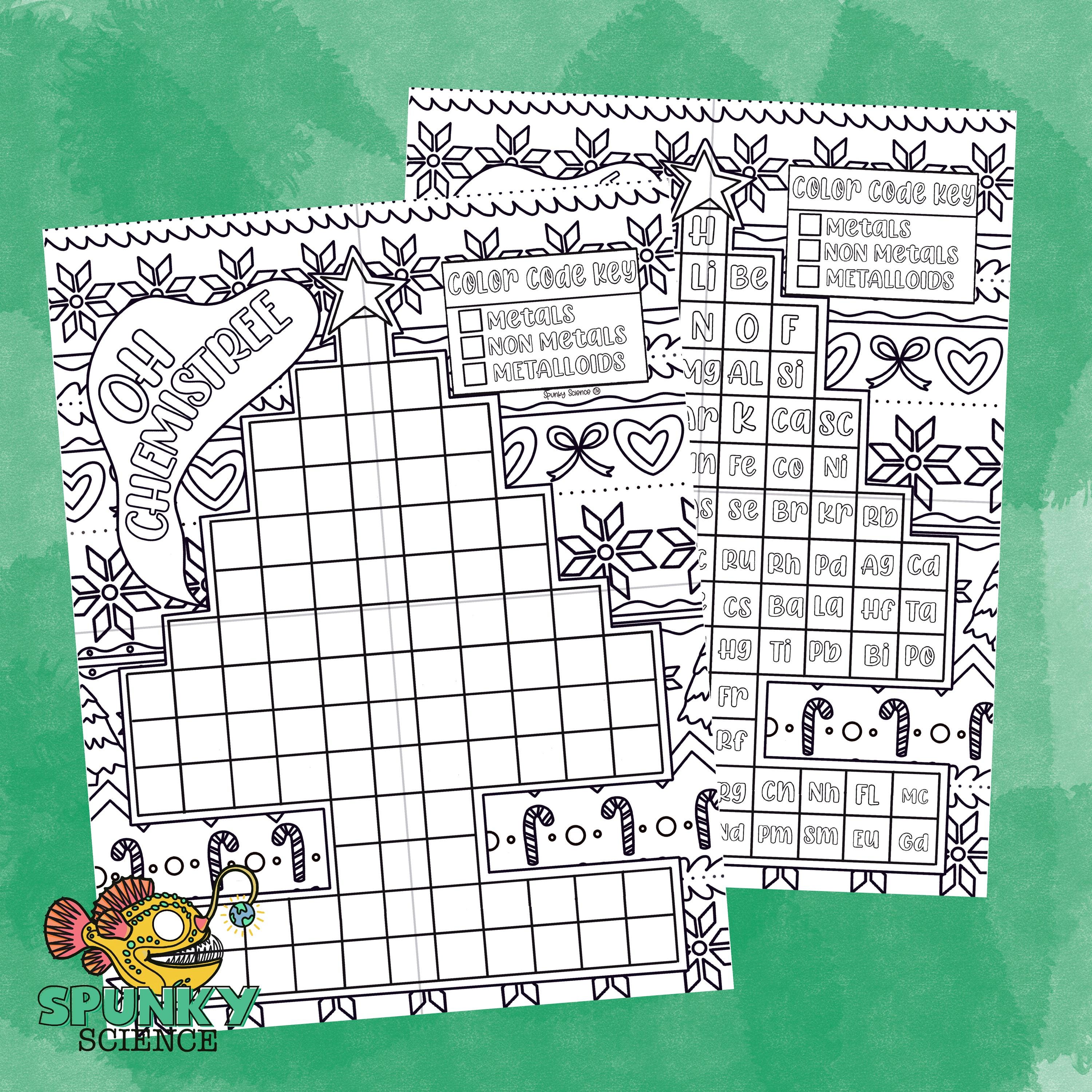 Chemistree Christmas Science Coloring and Poster Project Set - Etsy