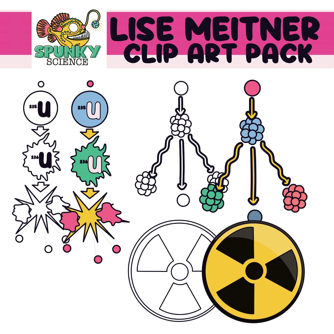 Lise Meitner Women’s History STEM Commercial Clip Art - Etsy