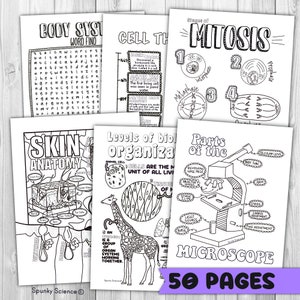 Cells to Body Systems Coloring Book - Etsy