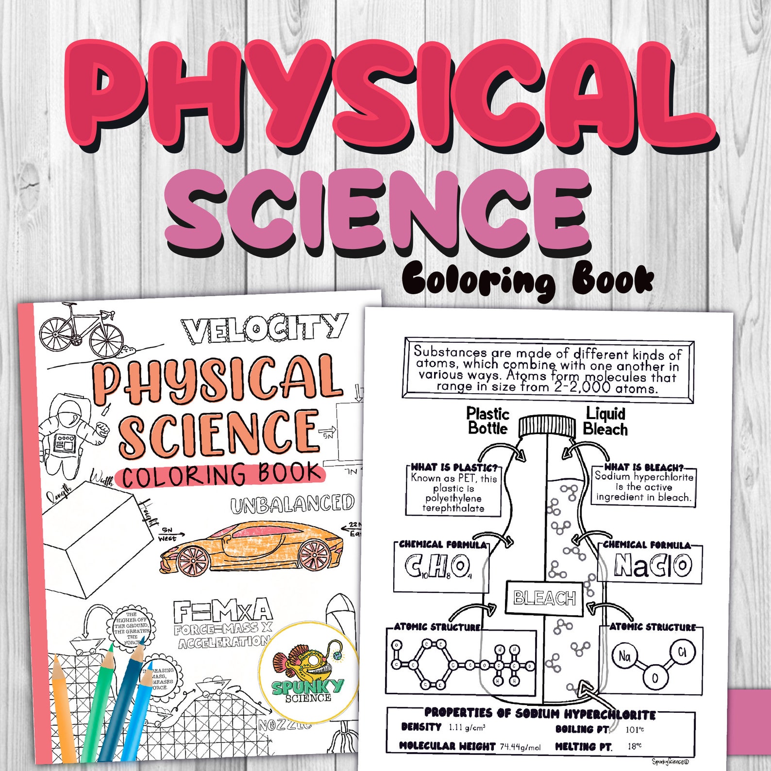 Physical Science Coloring Book - Etsy