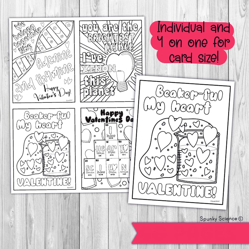 Valentine’s Day Cards- Science Themed - Etsy